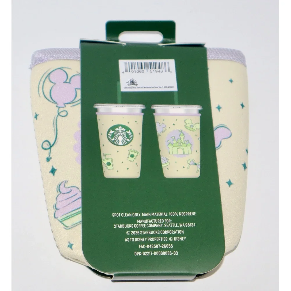 Starbucks | Kitchen | Starbucks 226 Disney Parks Fabric Cup Sleeve 24 ...